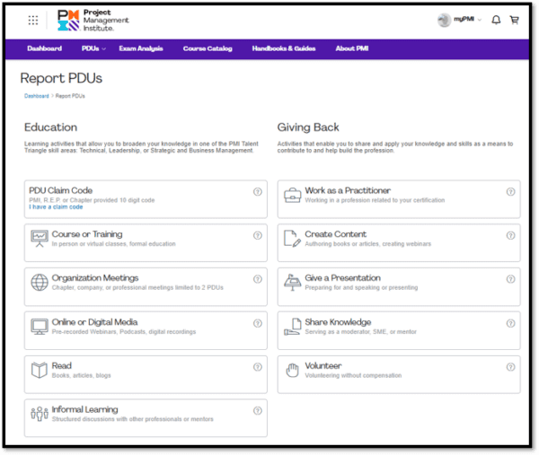 How To Report PDUs to PMI (Including Demo Video) - Stormwind by Peak ...